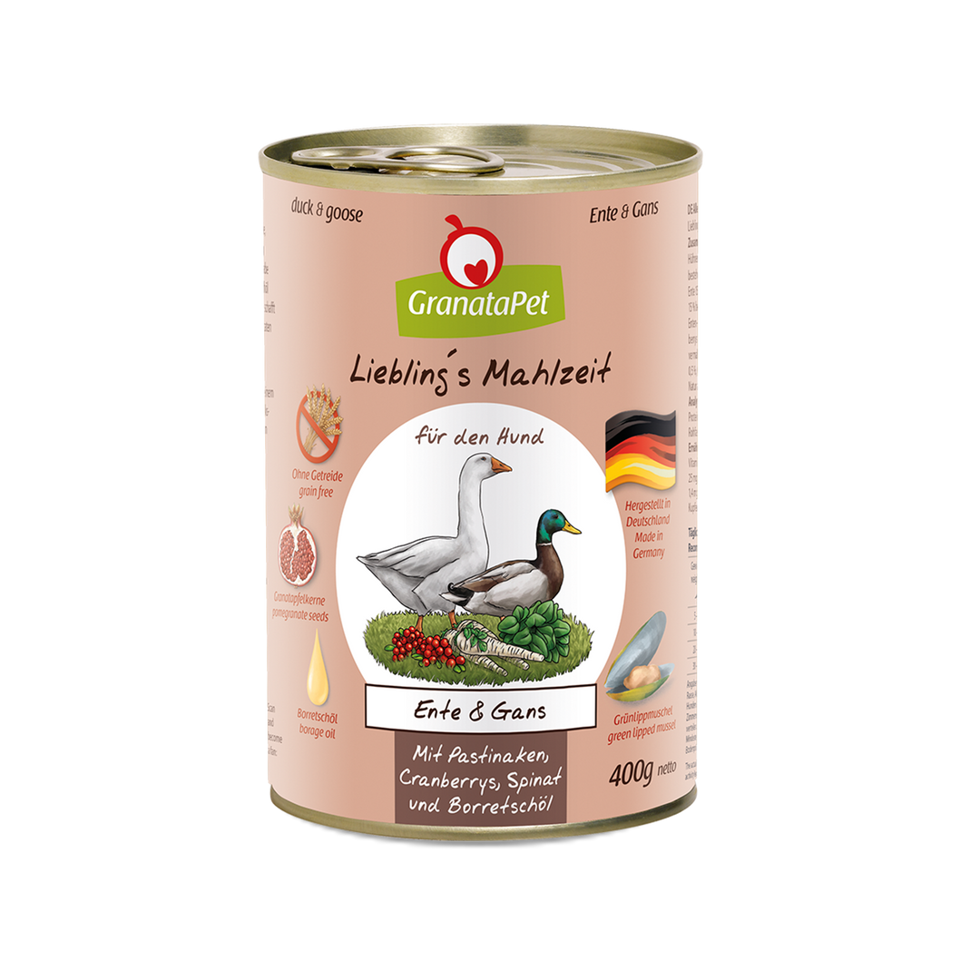 Granatapet Dog wet food Liebling's Mahlzeit duck & goose – BYMiT
